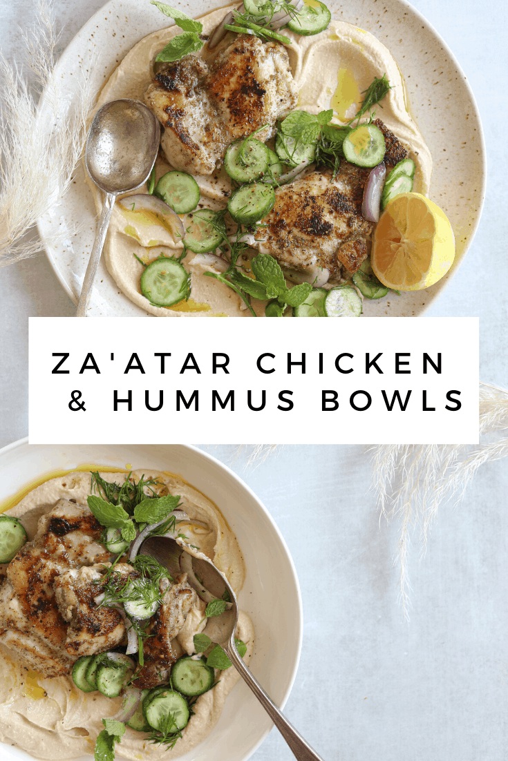 Za'atar Chicken and Hummus Bowls - Craving California