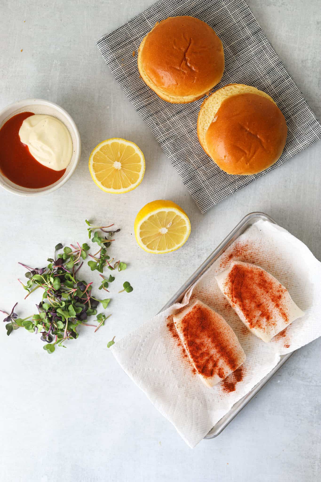 Halibut Burgers with Spicy Sriracha Aioli - Craving California