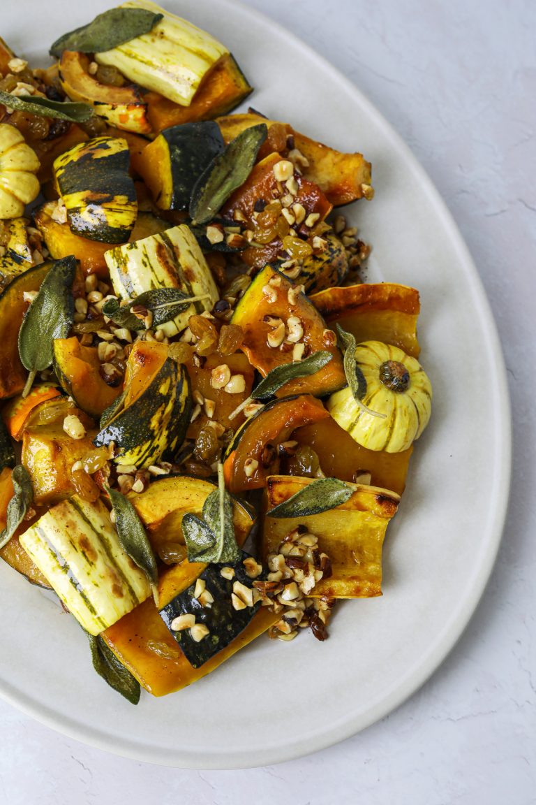 Maple-Brown Butter Roasted Squash with Toasted Hazelnuts and Sage ...