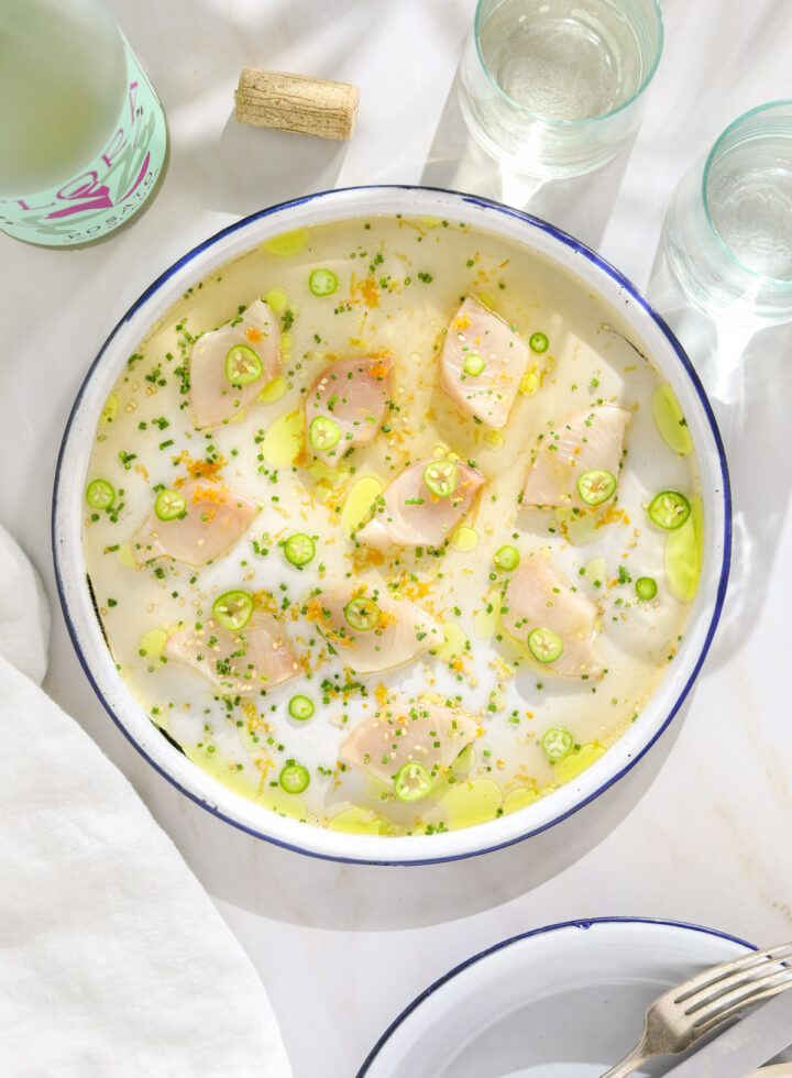 Hamachi Crudo with Grapefruit and Serrano Chili - Craving California