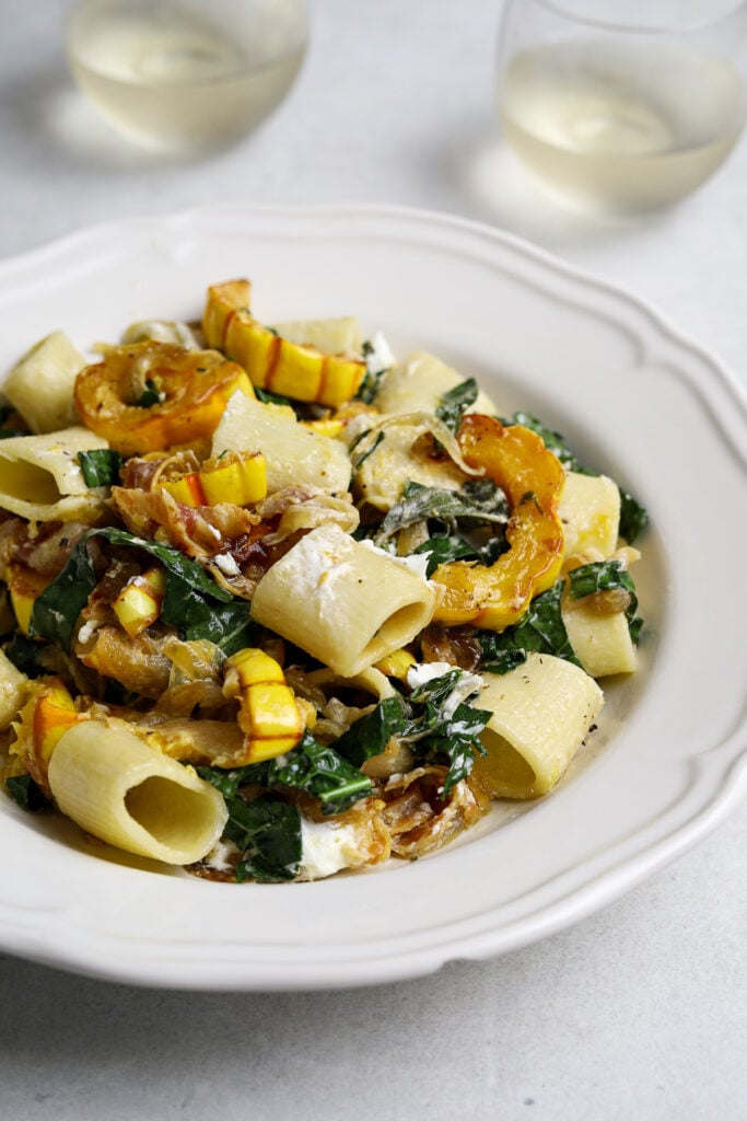 The Perfect Fall Pasta with Delicata Squash, Pancetta, and Goat Cheese ...