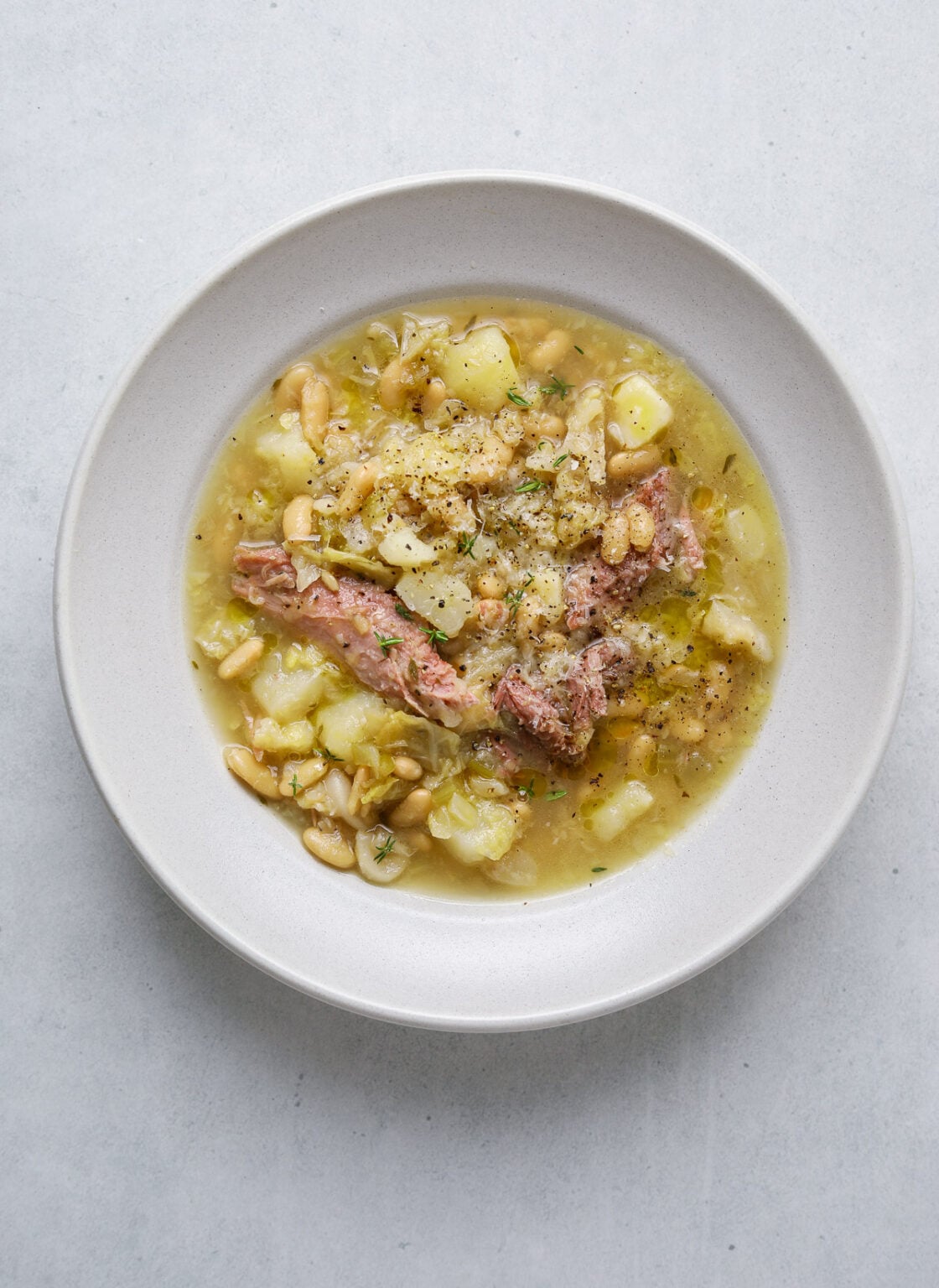 Smoked Ham and White Bean Stew with Potatoes and Parmesan - Craving ...