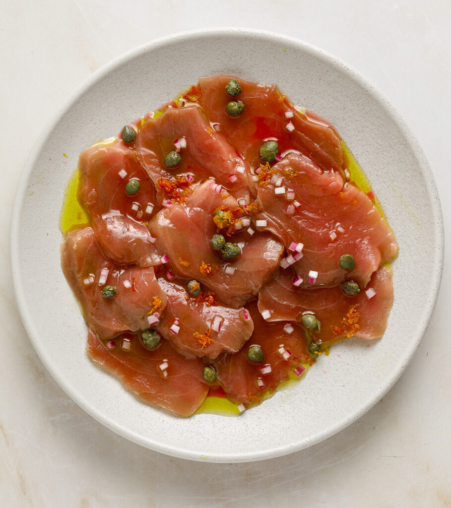 Tuna Crudo with Blood Orange and Capers - Craving California