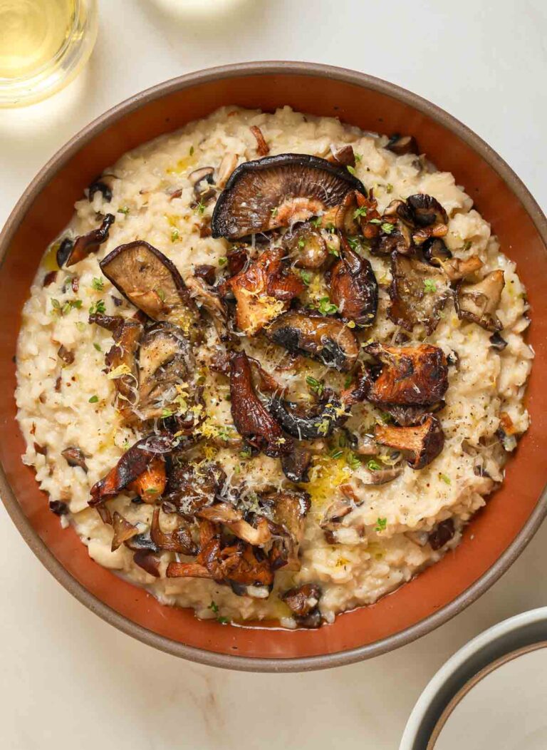 Creamy Roasted Mushroom Risotto with Truffle Oil - Craving California