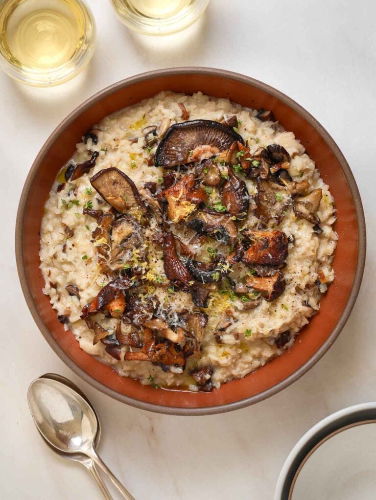 Creamy Roasted Mushroom Risotto with Truffle Oil - Craving California